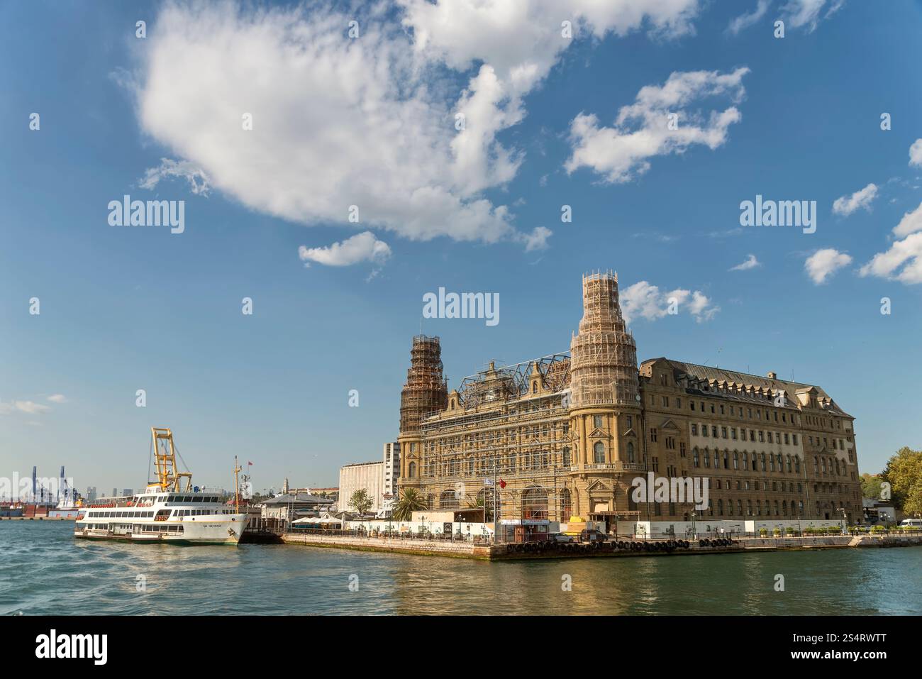 Exterior shot of Haydarpasa train station. Until 2012 the station was a ...