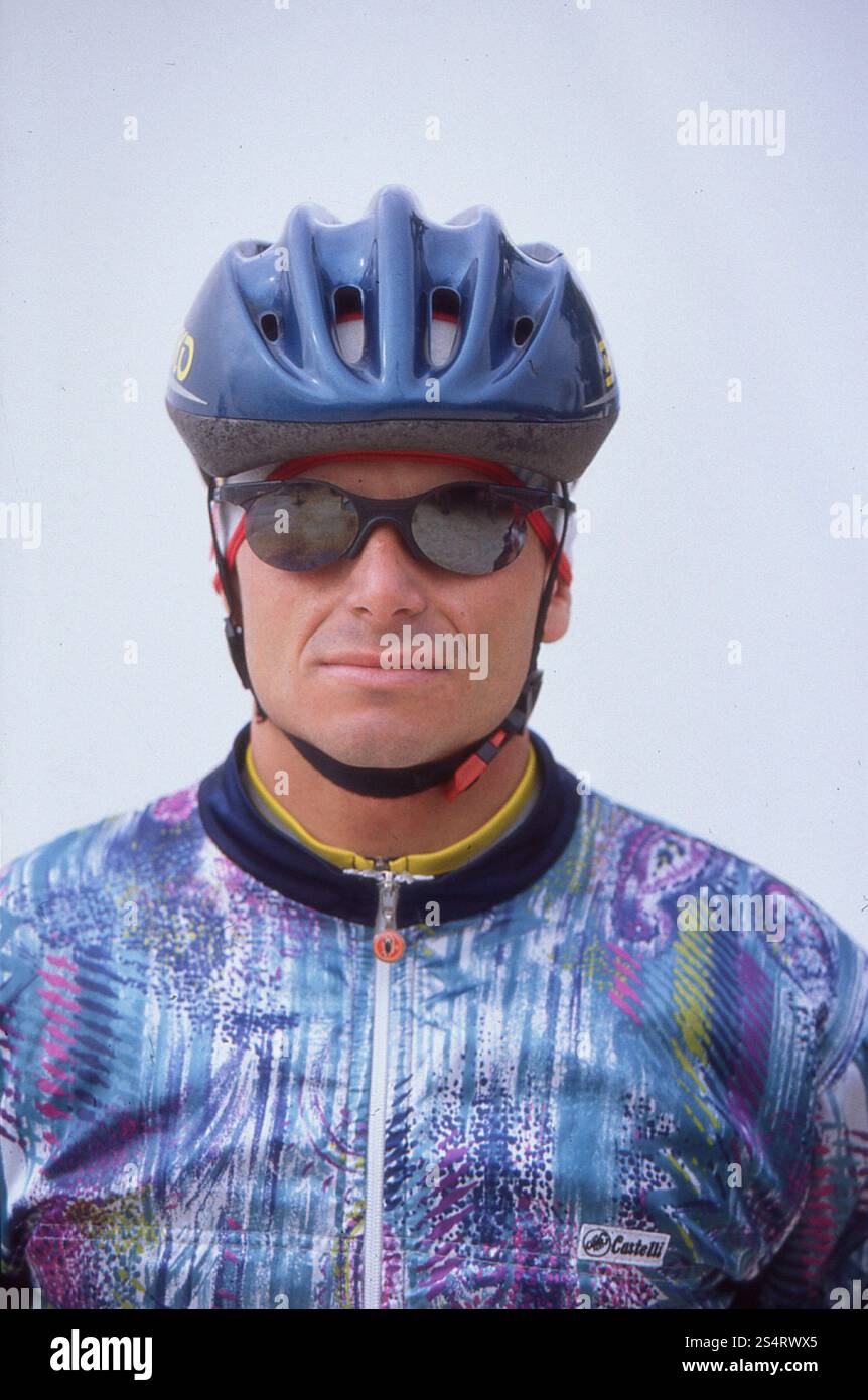 Italian triathlon athlete Cristiano Corsini, Italy 1990s Stock Photo ...