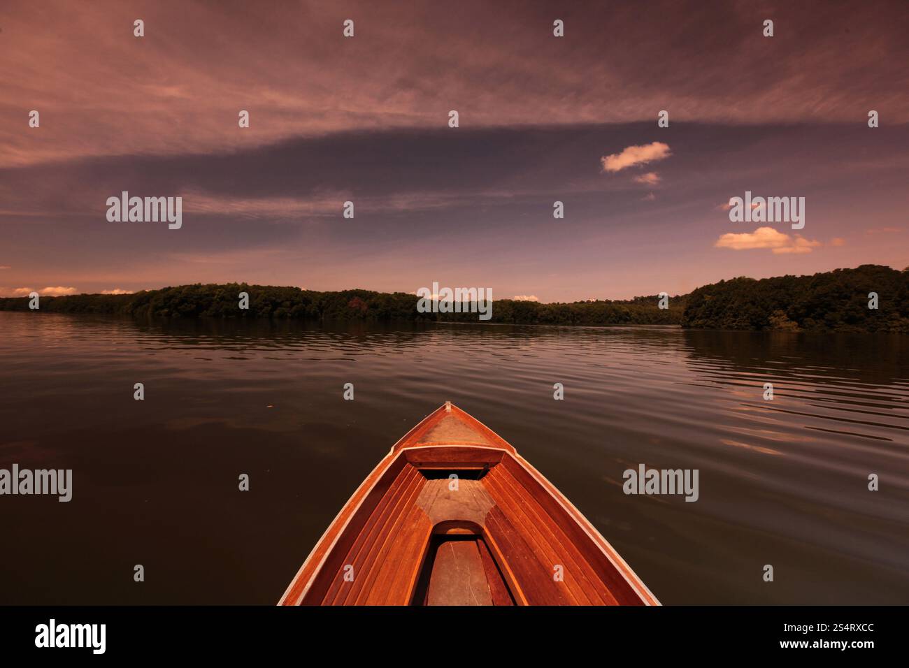 the landscape of the lagoon near the city of Bandar seri Begawan in the ...