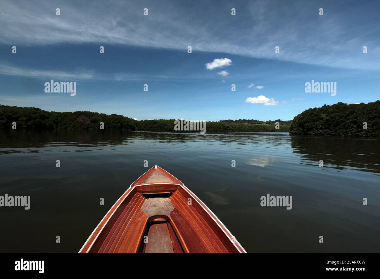 the landscape of the lagoon near the city of Bandar seri Begawan in the ...