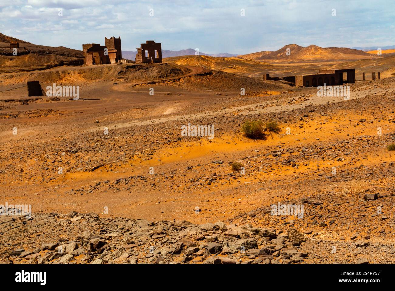 Abandoned kohl and quartz mine. Merzouga, Erg Chebbi, Morocco Stock ...