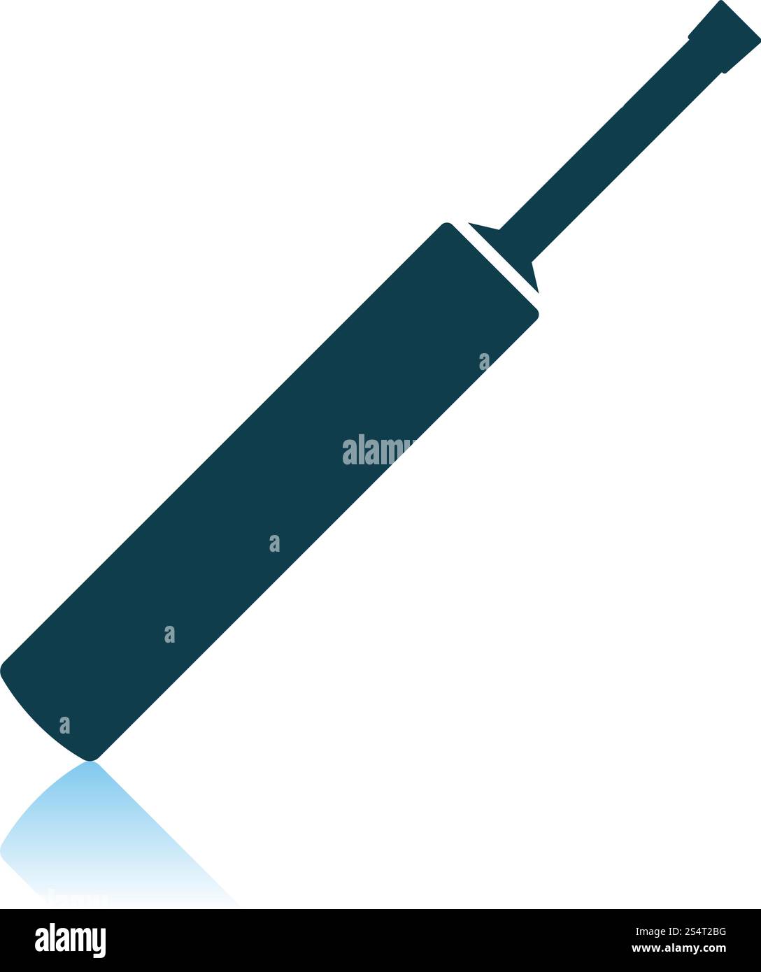 Cricket Bat Icon. Shadow Reflection Design. Vector Illustration Stock ...