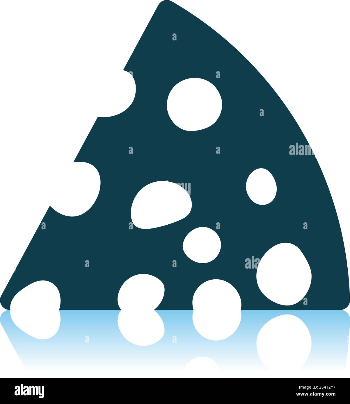 Cheese Icon. Shadow Reflection Design. Vector Illustration Stock Vector ...