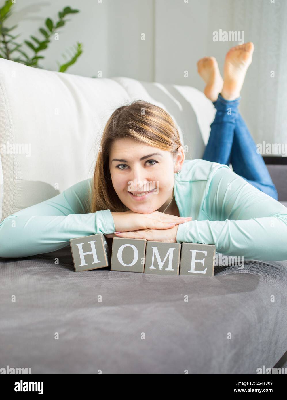 Beautiful female model happy new hi-res stock photography and images ...