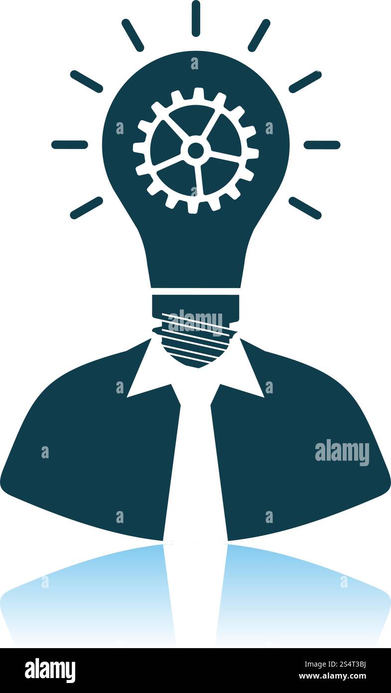 Innovation Icon. Shadow Reflection Design. Vector Illustration Stock ...