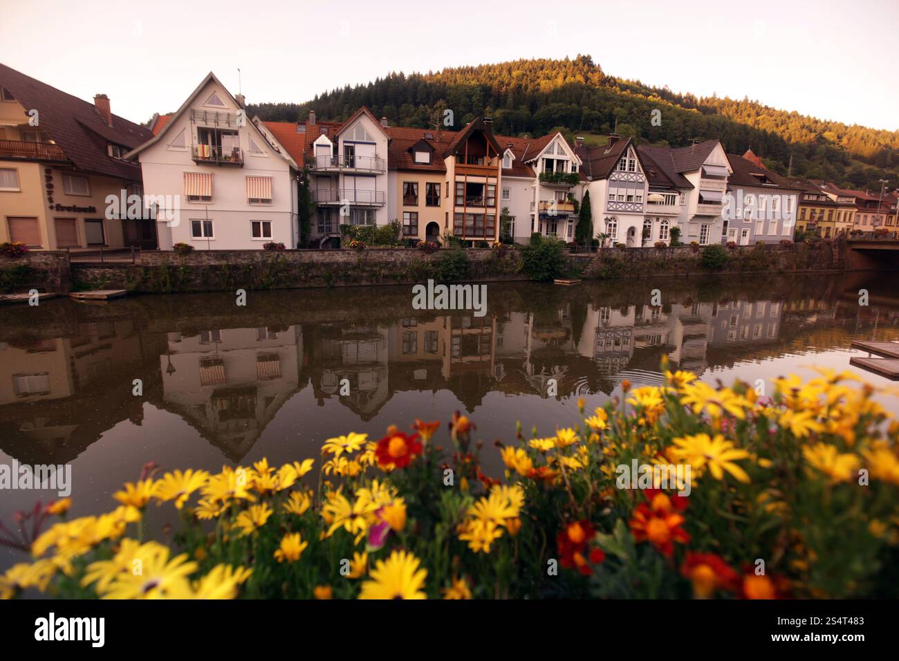 the old town of the villige Schiltach in the Blackforest in the south ...