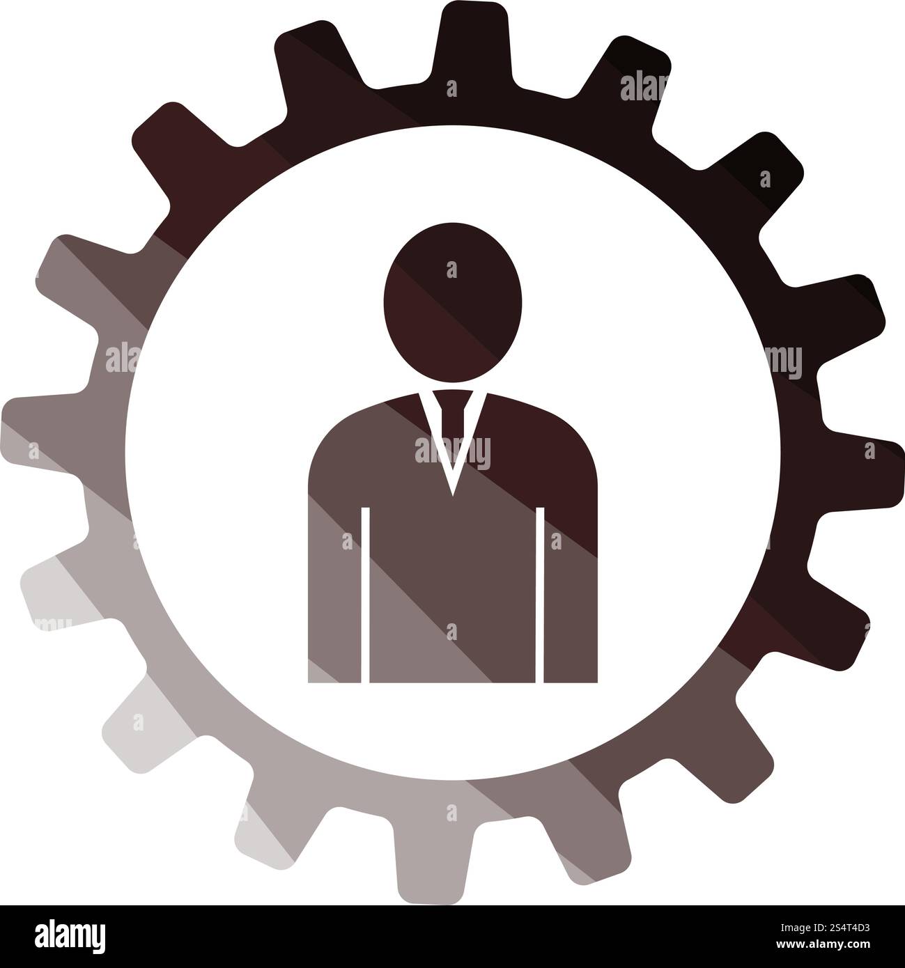 Teamwork Icon. Flat Color Ladder Design. Vector Illustration Stock ...