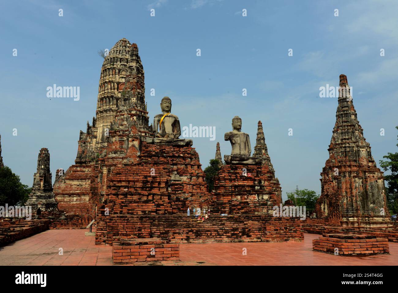 The Wat Chai Wattanaram Temple in City of Ayutthaya in the north of ...