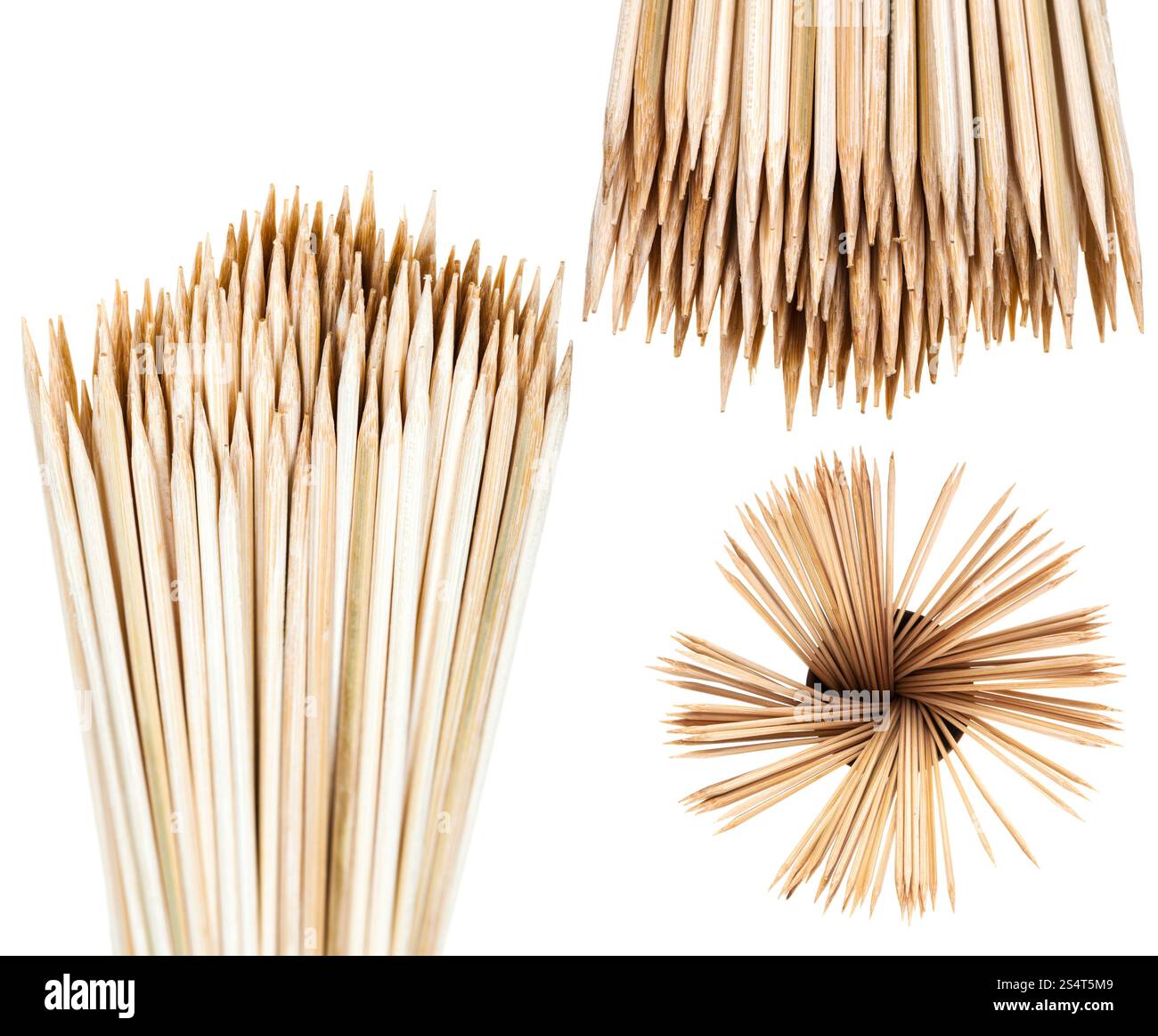 many wooden toothpicks isolated on white background Stock Photo - Alamy