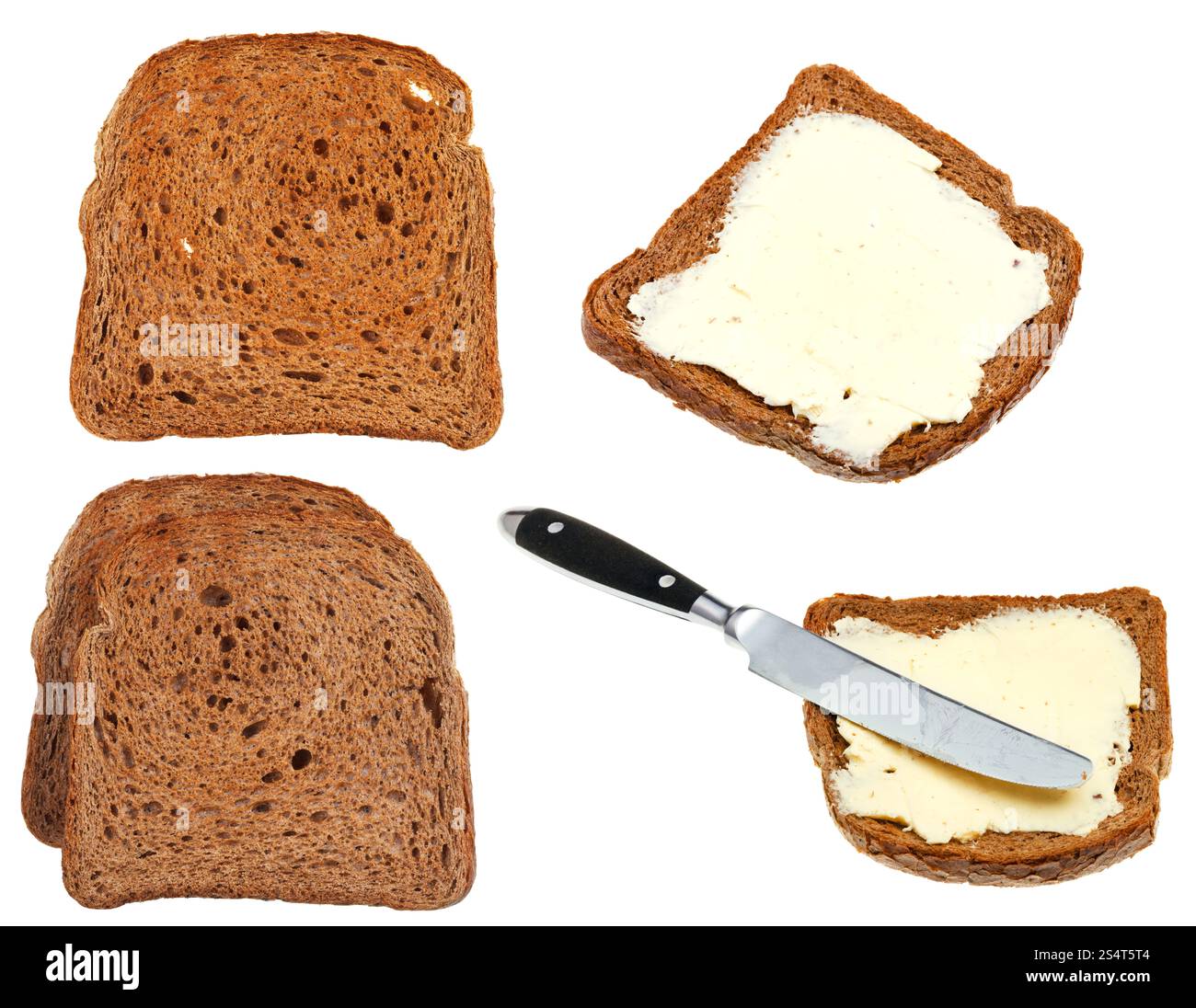Top view toasts on Cut Out Stock Images & Pictures - Alamy