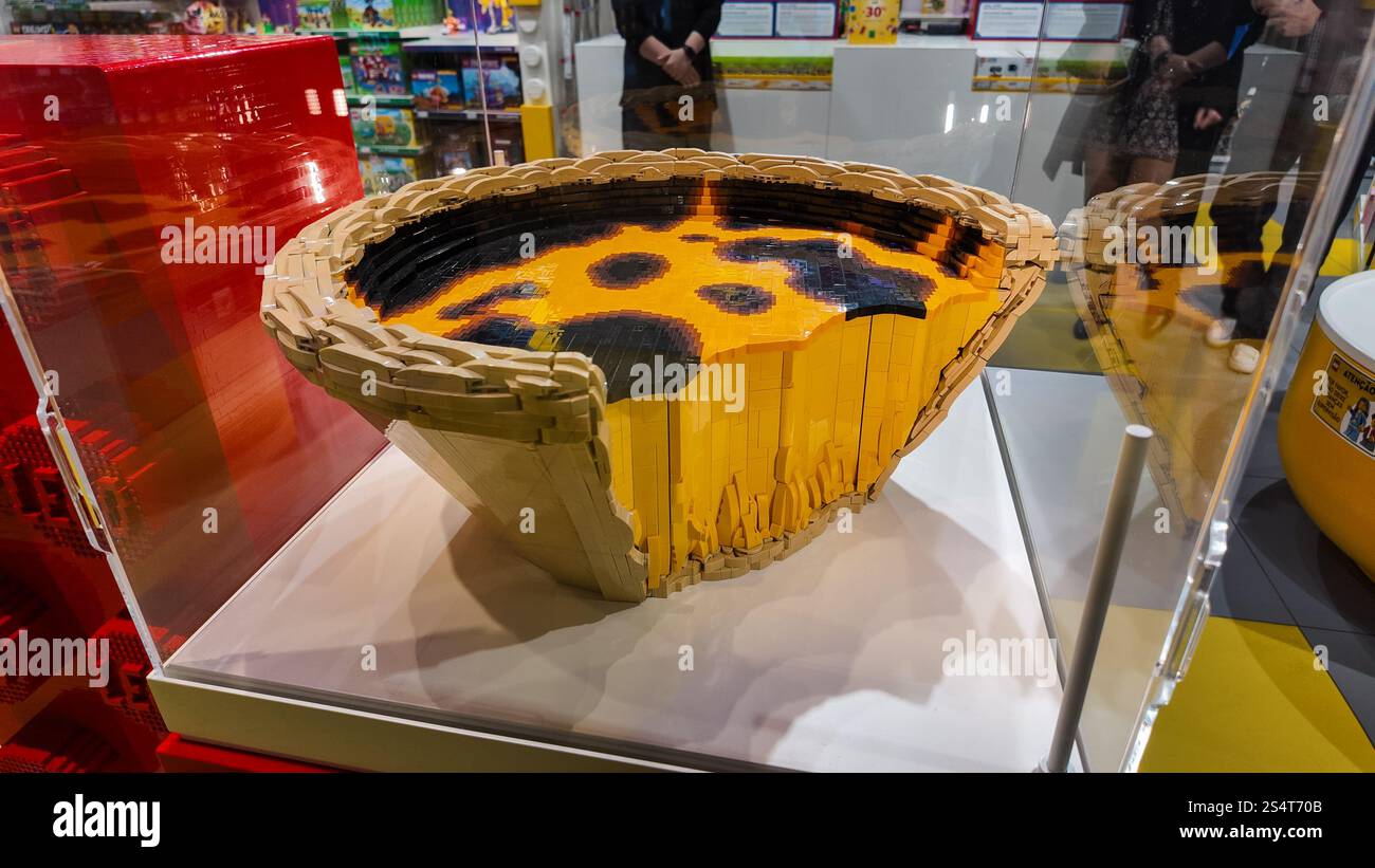 Pastel de nata, made entirely from LEGO blocks Stock Photo - Alamy