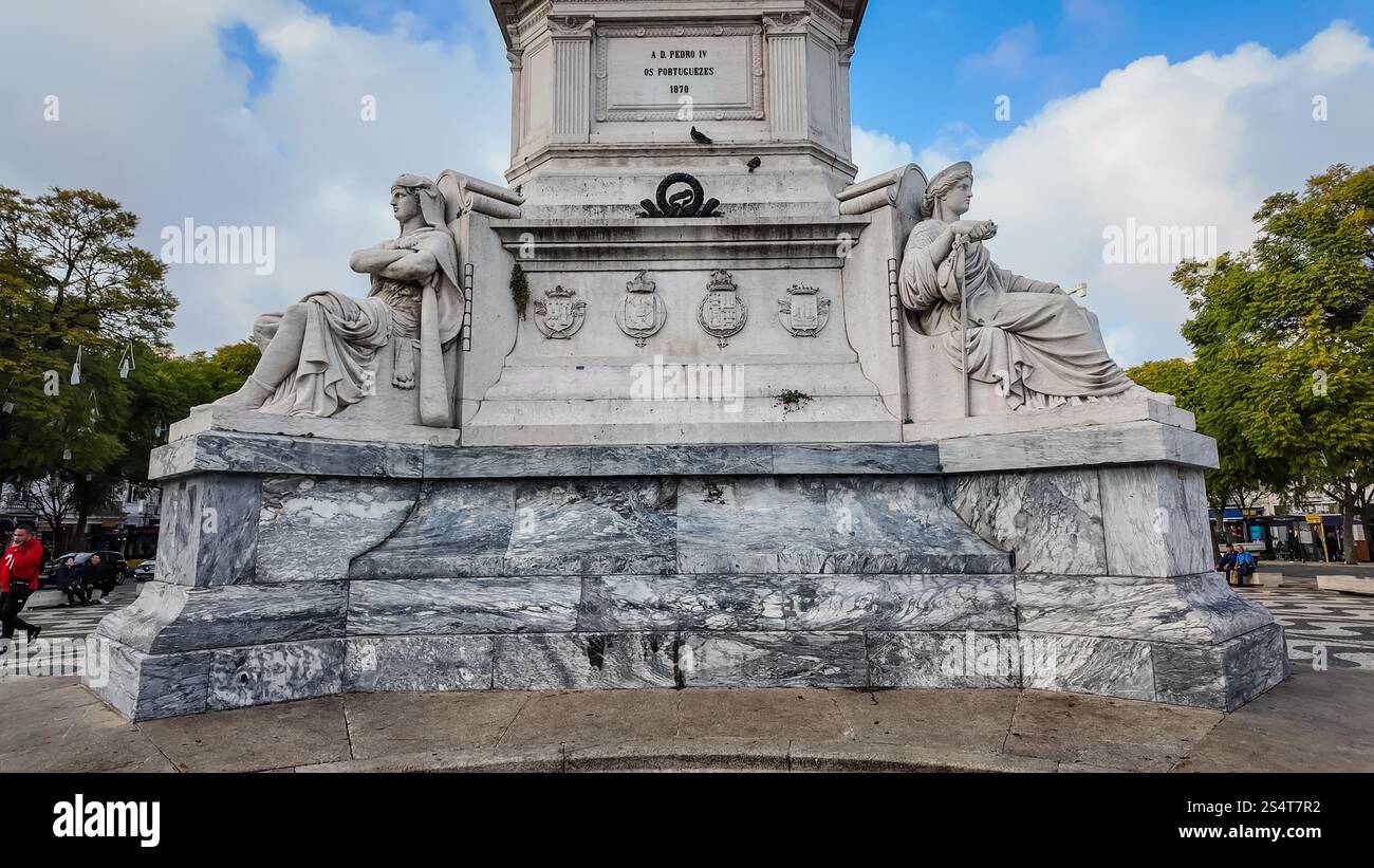 The Column of Pedro IV is a monument in Praça Dom Pedro IV, Lisbon ...