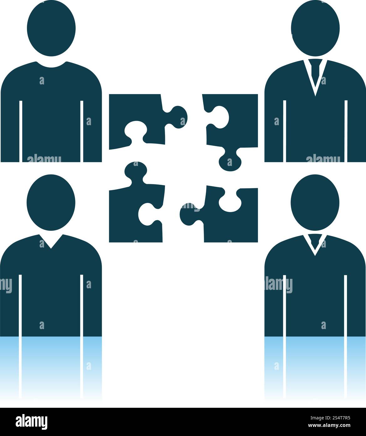 Corporate Team Icon. Shadow Reflection Design. Vector Illustration ...