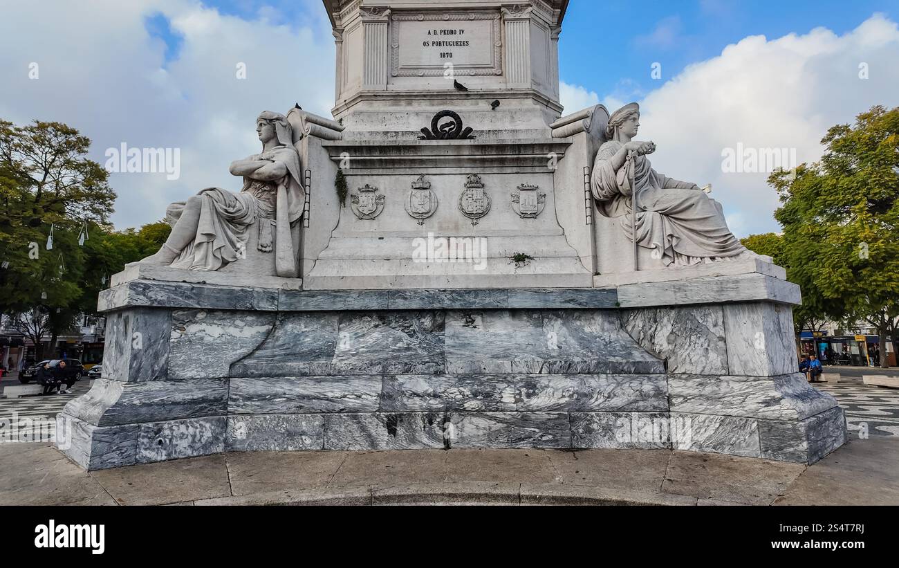 The Column of Pedro IV is a monument in Praça Dom Pedro IV, Lisbon ...