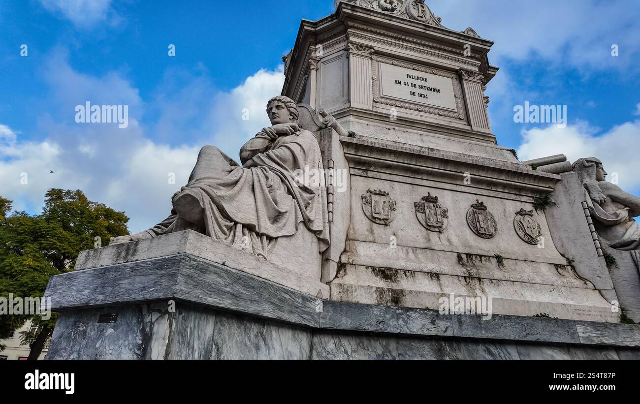 The Column of Pedro IV is a monument in Praça Dom Pedro IV, Lisbon ...