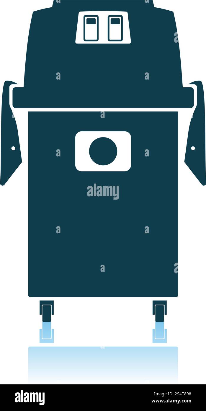Vacuum Cleaner Icon. Shadow Reflection Design. Vector Illustration ...