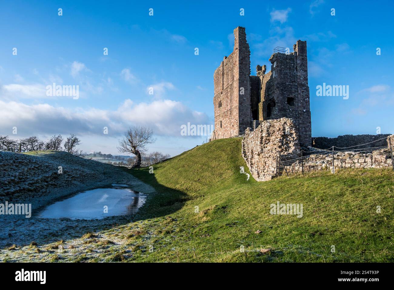The ruins of Brough Castle in Cumbria being the ancestral home of the ...