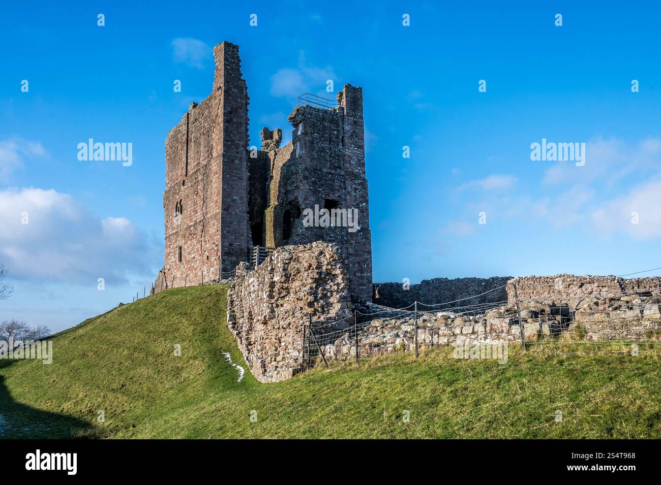 The ruins of Brough Castle in Cumbria being the ancestral home of the ...