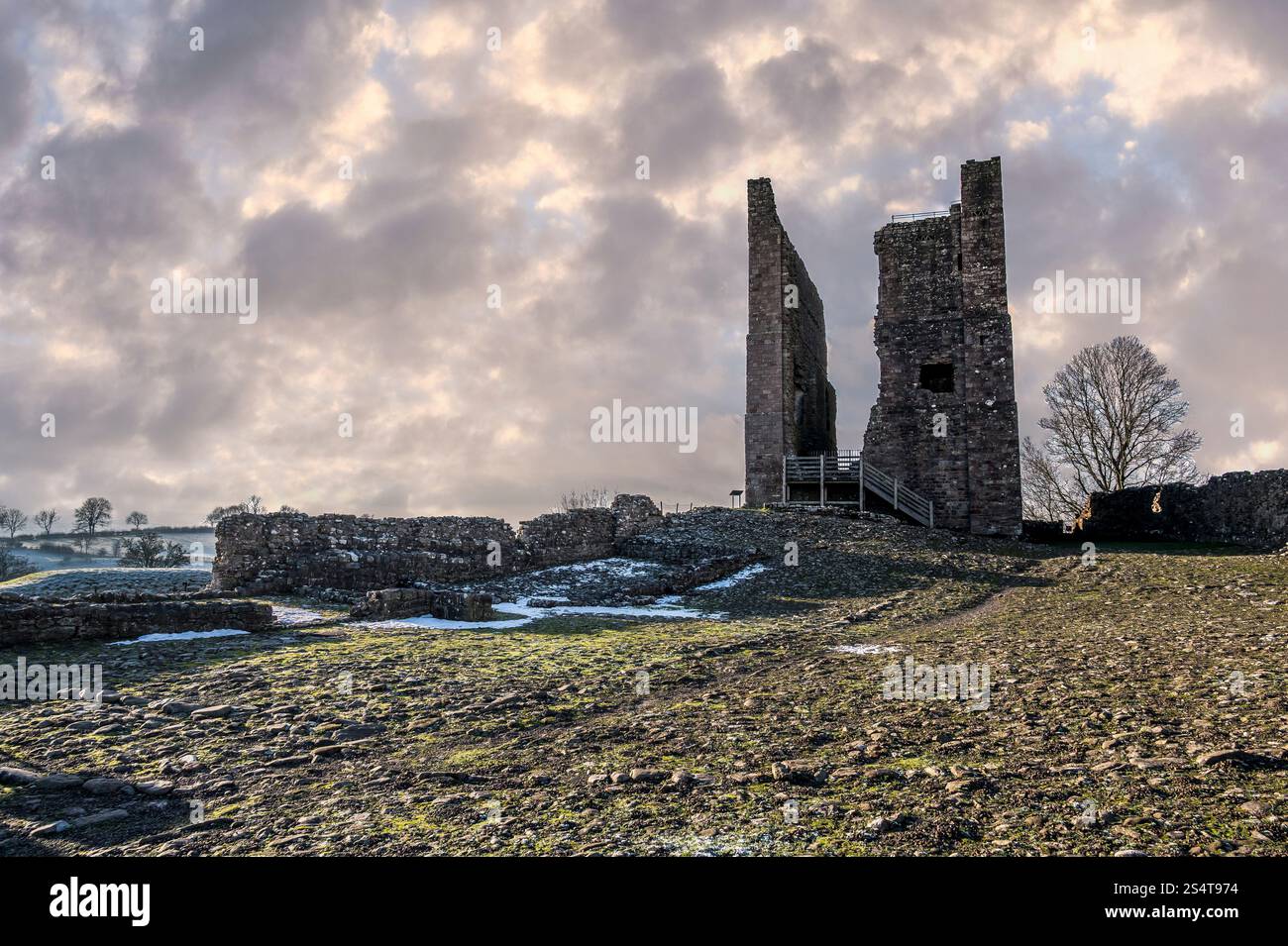 The ruins of Brough Castle in Cumbria being the ancestral home of the ...