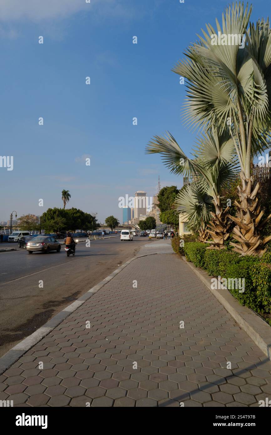 Central Cairo, Egypt (Cairo Tower, Gezira Island, Giza, Nile River ...