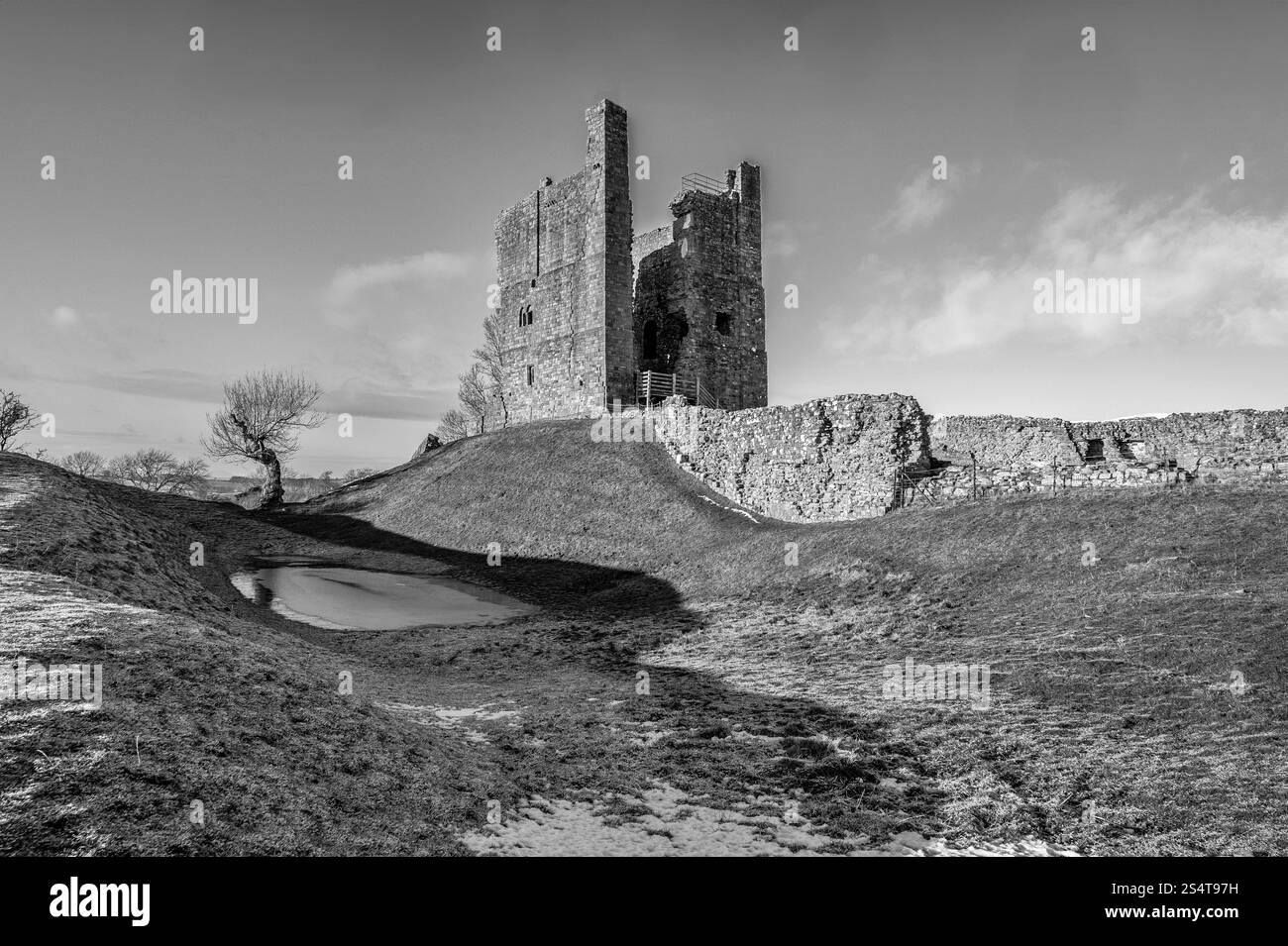 The ruins of Brough Castle in Cumbria being the ancestral home of the ...