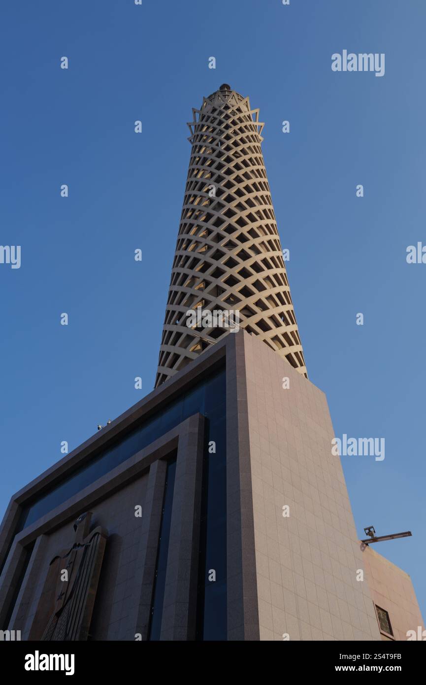 Central Cairo, Egypt (Cairo Tower, Gezira Island, Giza, Nile River ...
