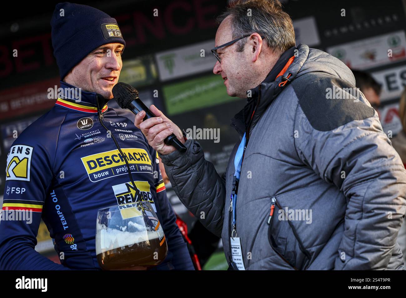 Otegem, Belgium. 13th Jan, 2025. Belgian Toon Aerts pictured on the ...