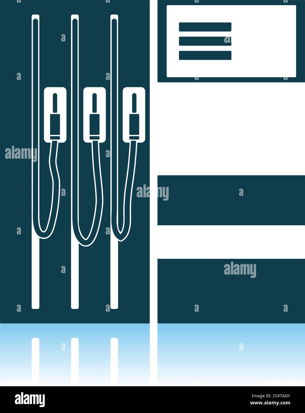 Fuel Station Icon. Shadow Reflection Design. Vector Illustration Stock ...