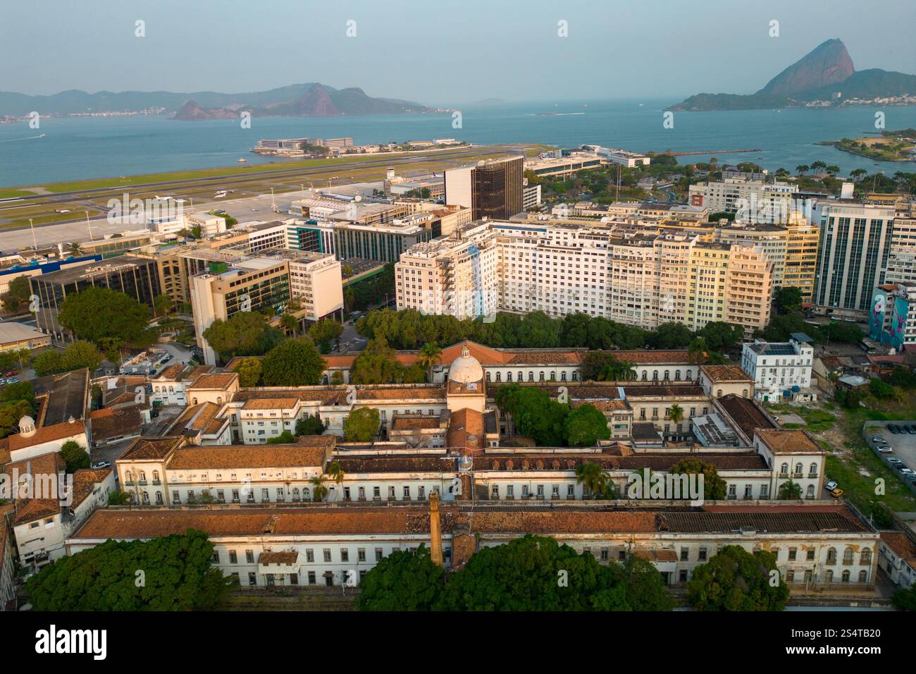Aerial View of Portuguese Colonial Style Hospital Building and Santos ...