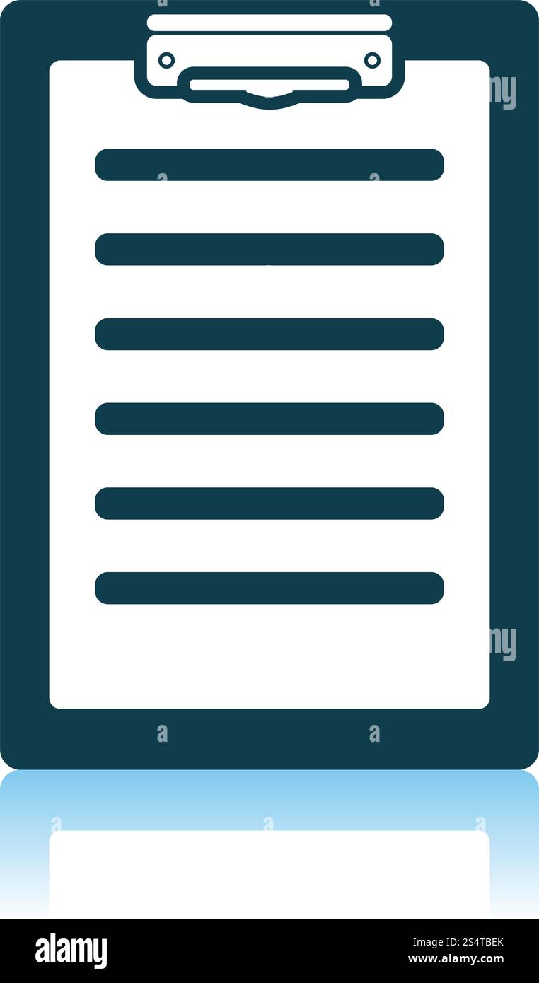 Disease History Icon. Shadow Reflection Design. Vector Illustration ...