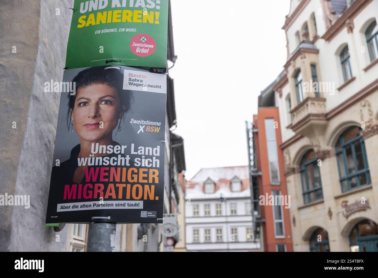 Bundestagswahlkampf 2025 1312025 - Ein Plakat des Buendnis Sarah ...