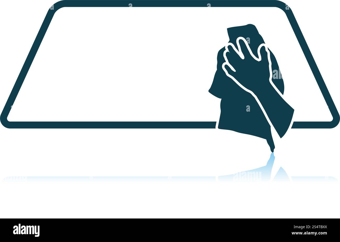 Wipe Car Window Icon. Shadow Reflection Design. Vector Illustration ...