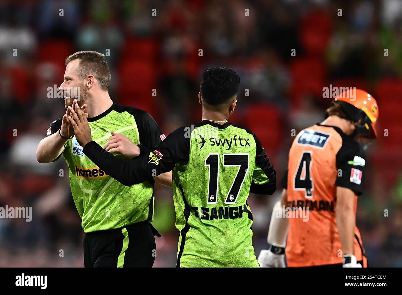 Sydney, Australia. 13th Jan, 2025. Nathan McAndrew of Sydney Thunder ...