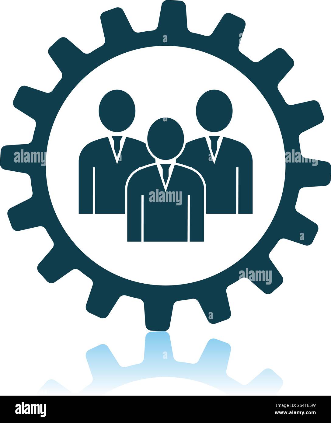 Teamwork Icon. Shadow Reflection Design. Vector Illustration Stock ...