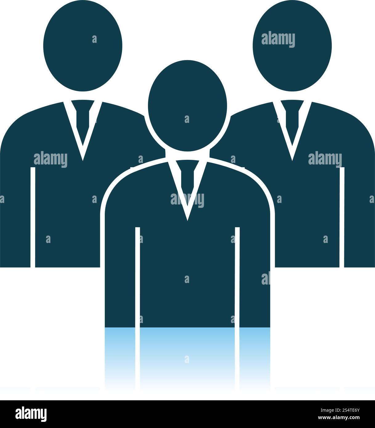 Corporate Team Icon. Shadow Reflection Design. Vector Illustration ...