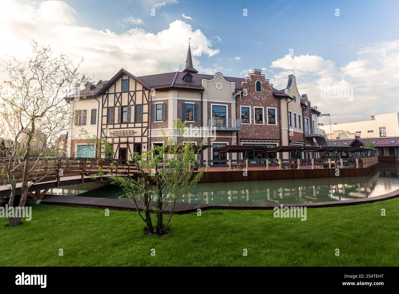 Beautiful panoramic view historical buildings hi-res stock photography ...