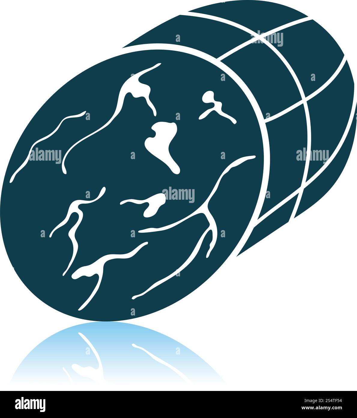Ham Icon. Shadow Reflection Design. Vector Illustration Stock Vector ...