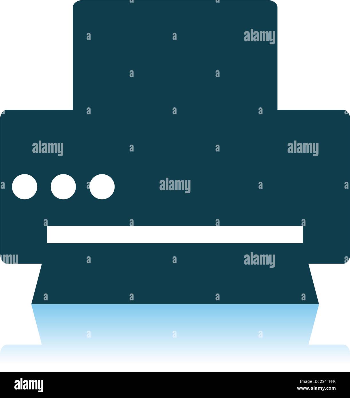 Printer Icon. Shadow Reflection Design. Vector Illustration Stock ...