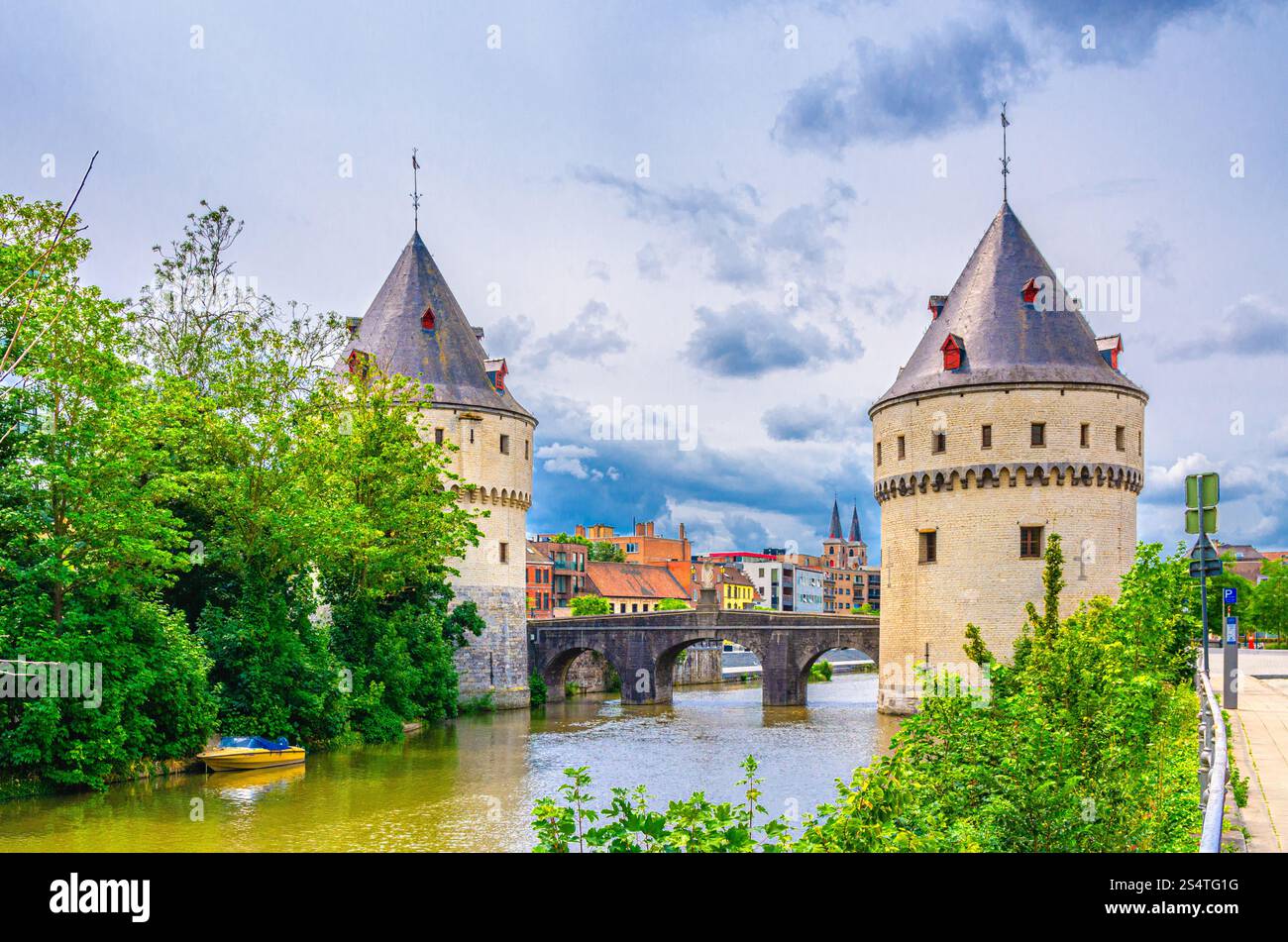 Broeltorens Broel Towers Gothic architecture style stone medieval ...