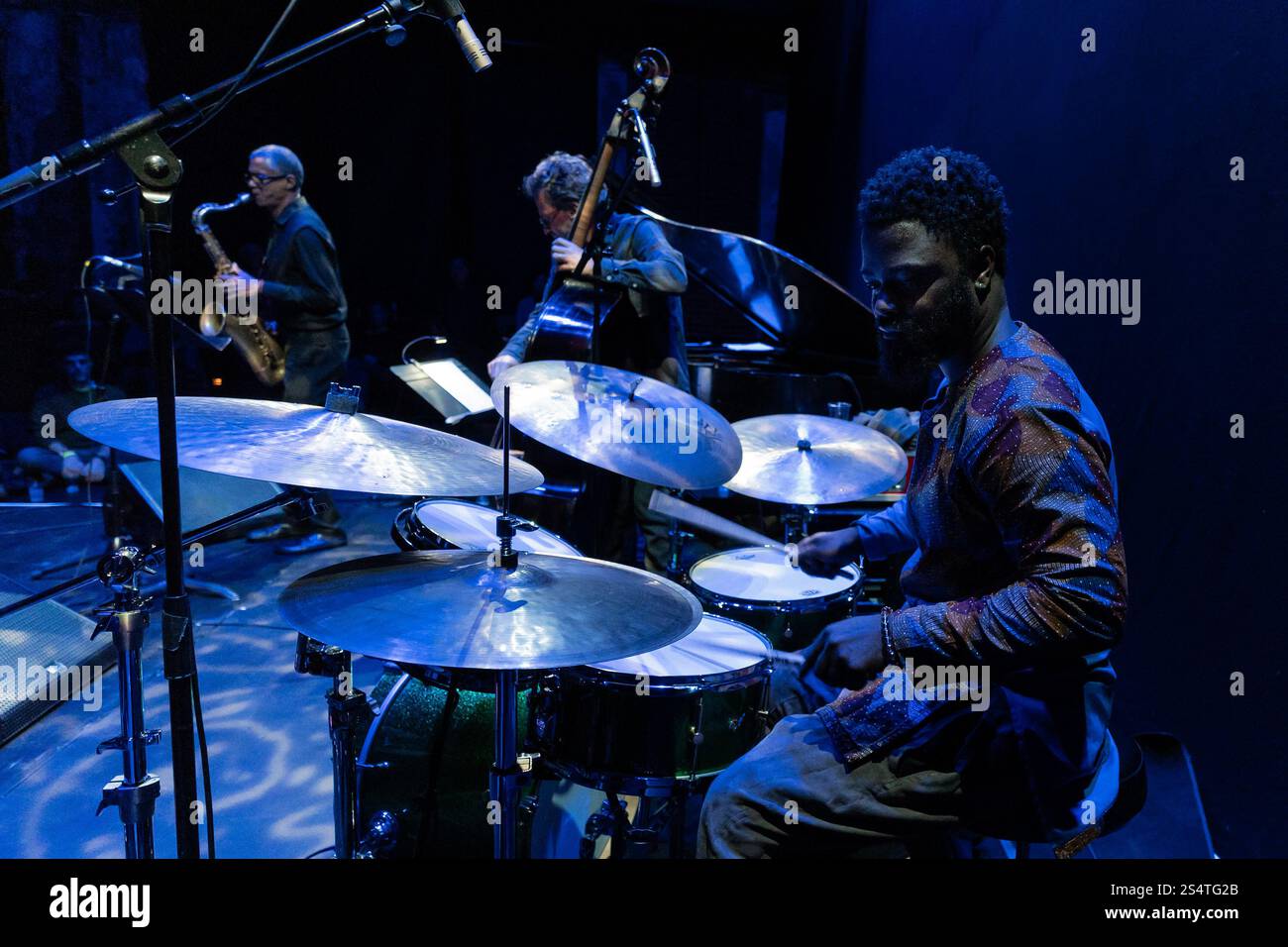 New York, USA. 10th Jan, 2025. Jakob Bro with Mark Turner on tenor sax ...