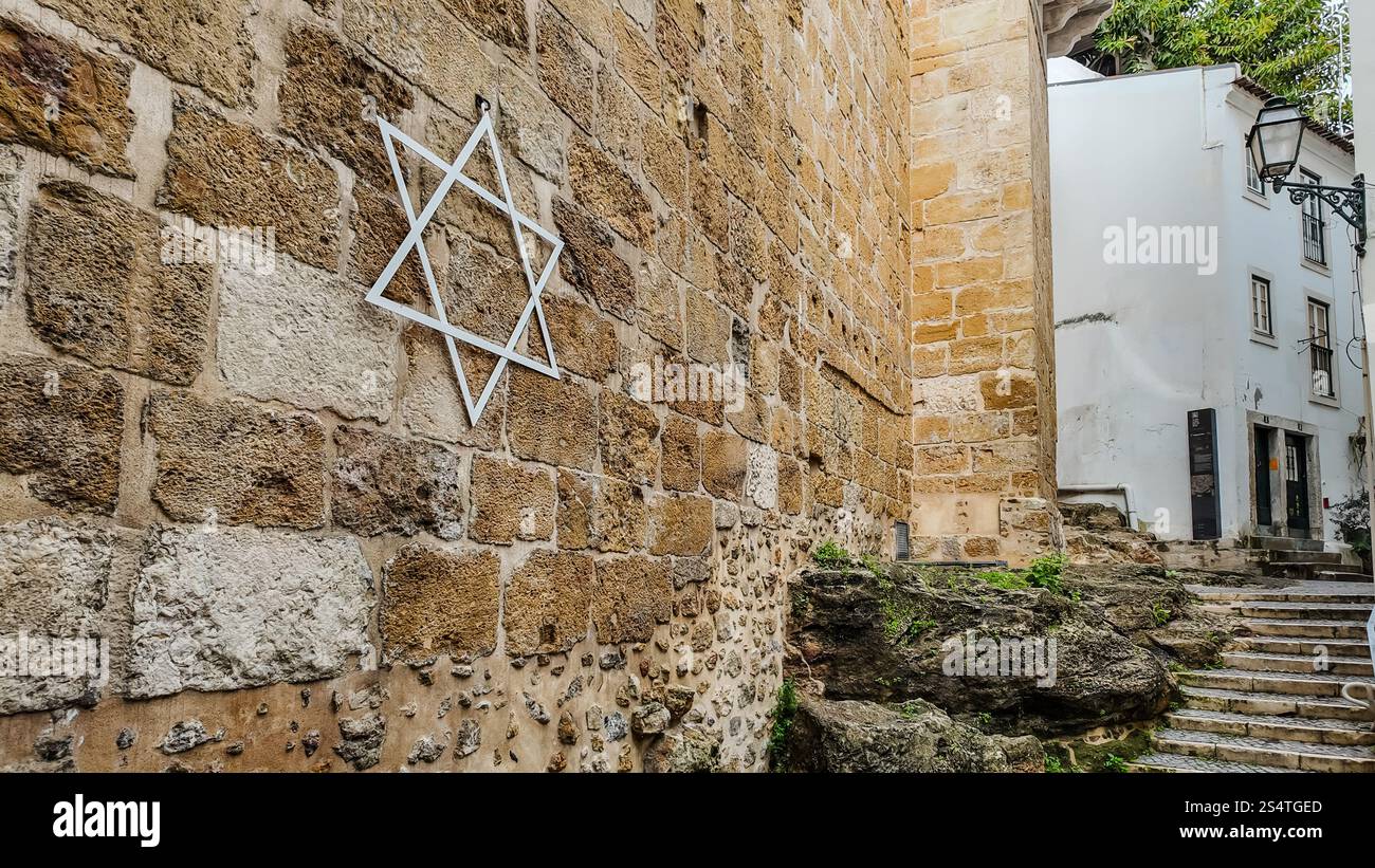 The historic Jewish Quarter in Lisbon, located in the Alfama district ...