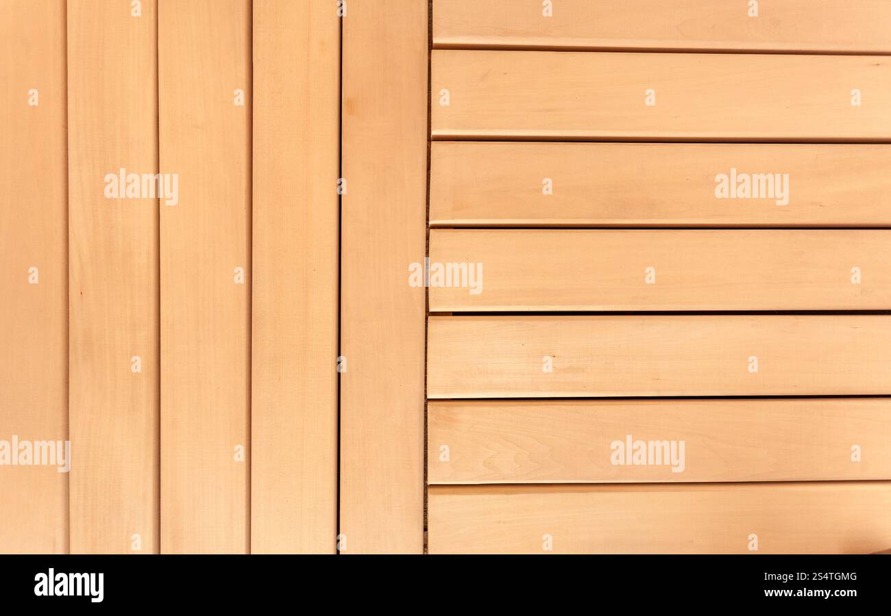 Closeup photo of horizontal and vertical wooden planks Stock Photo - Alamy