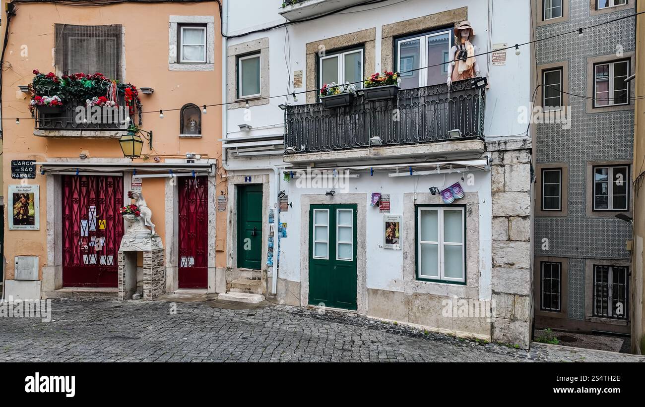 The historic Jewish Quarter in Lisbon, located in the Alfama district ...