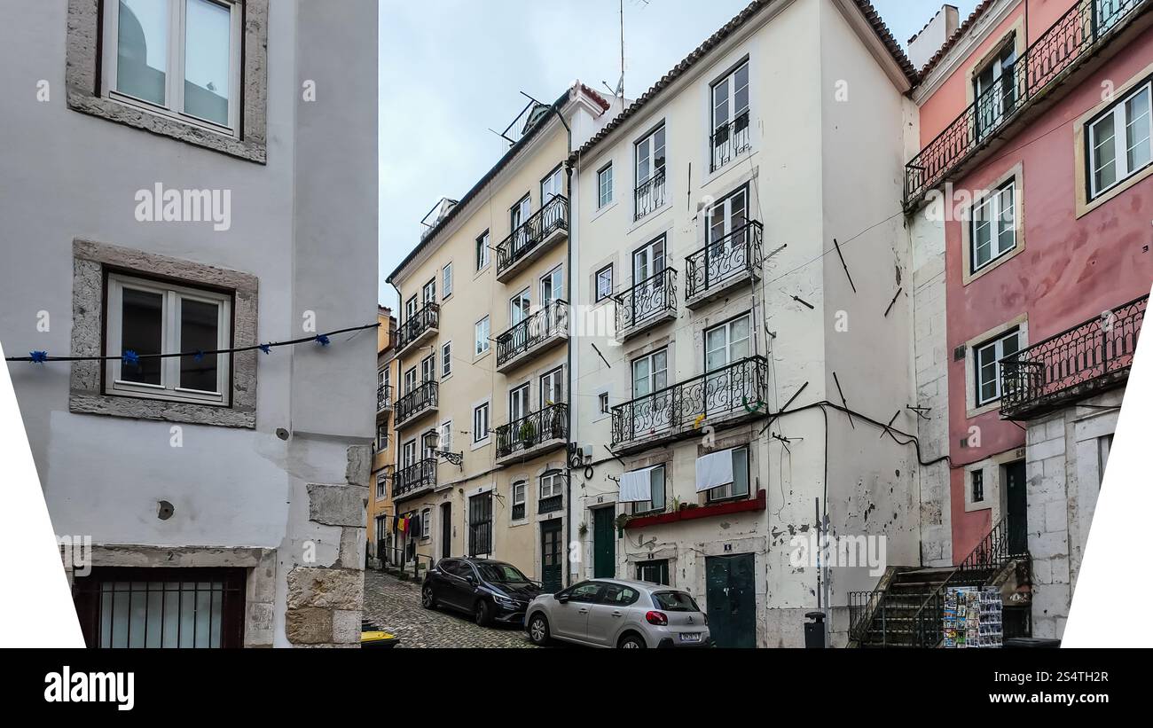 The historic Jewish Quarter in Lisbon, located in the Alfama district ...