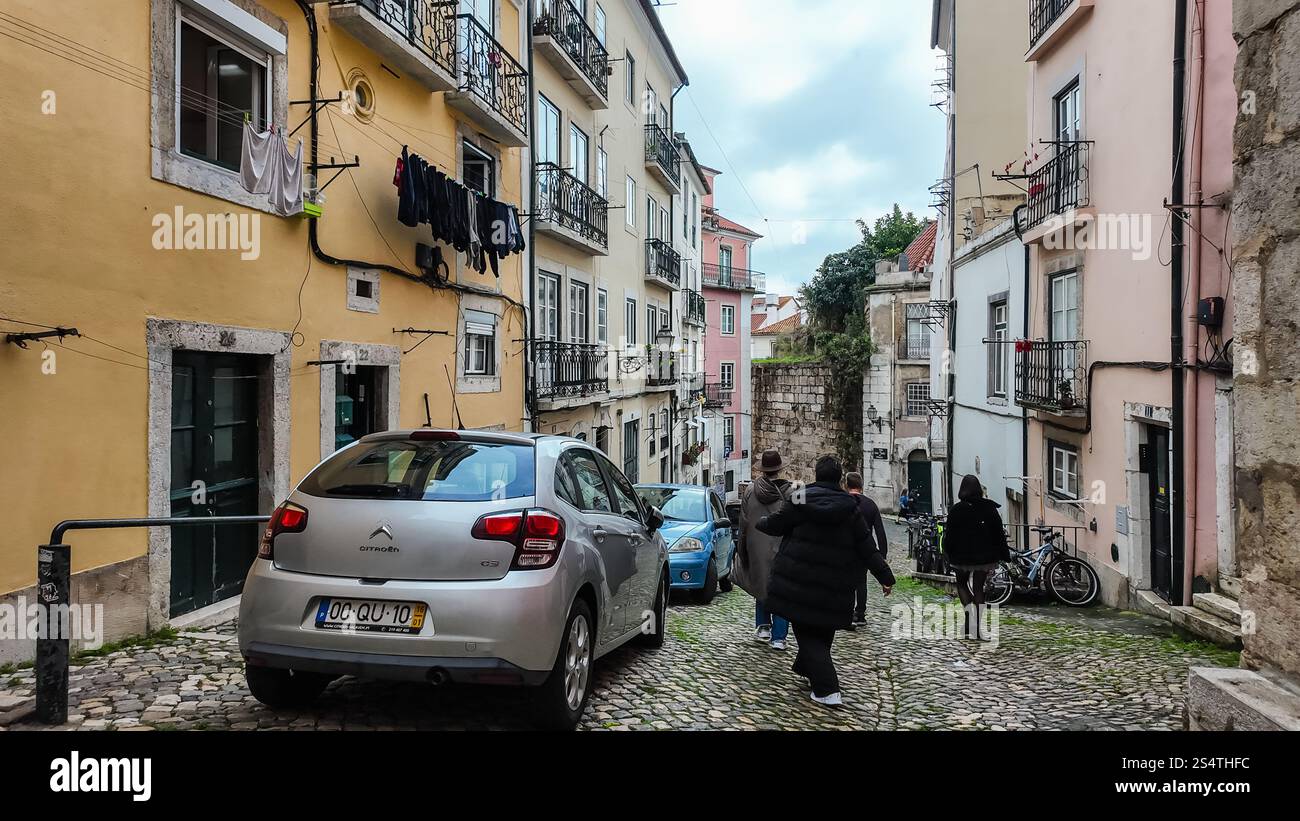 The historic Jewish Quarter in Lisbon, located in the Alfama district ...