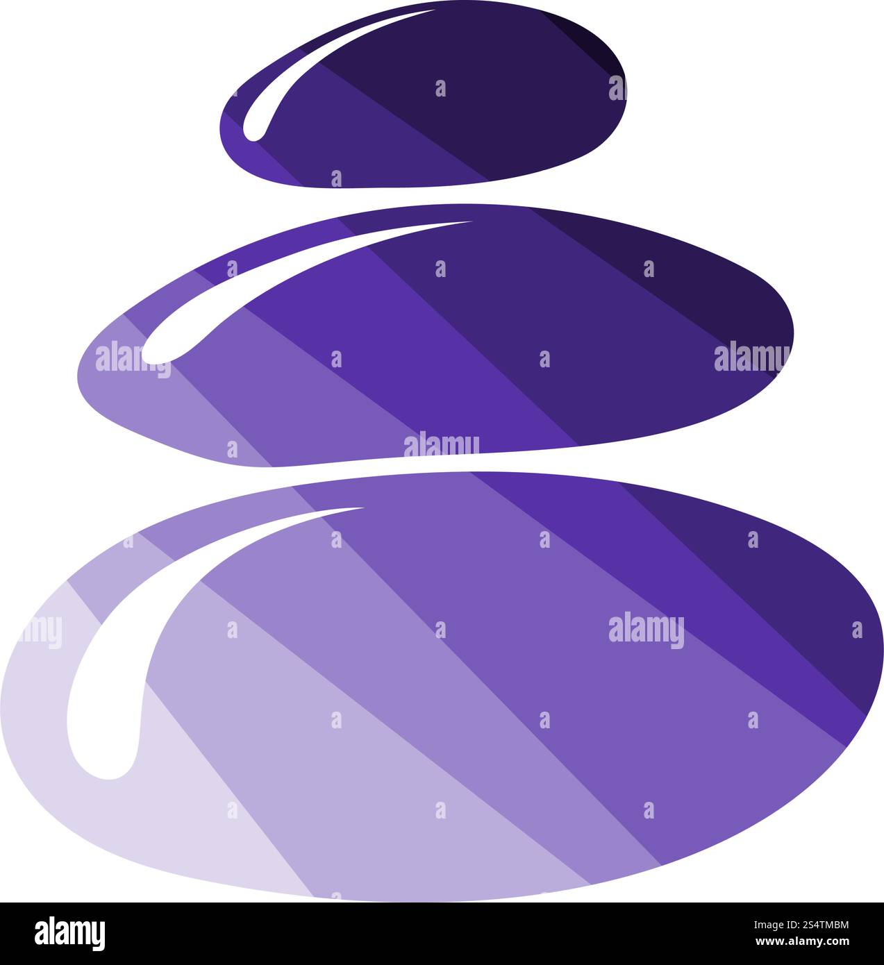 Spa Stones Icon. Flat Color Ladder Design. Vector Illustration Stock ...