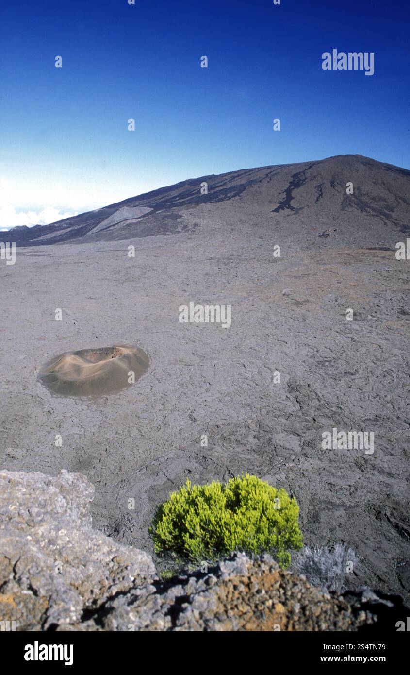 The Landscape allrond the Volcano Piton de la Fournaise on the Island ...