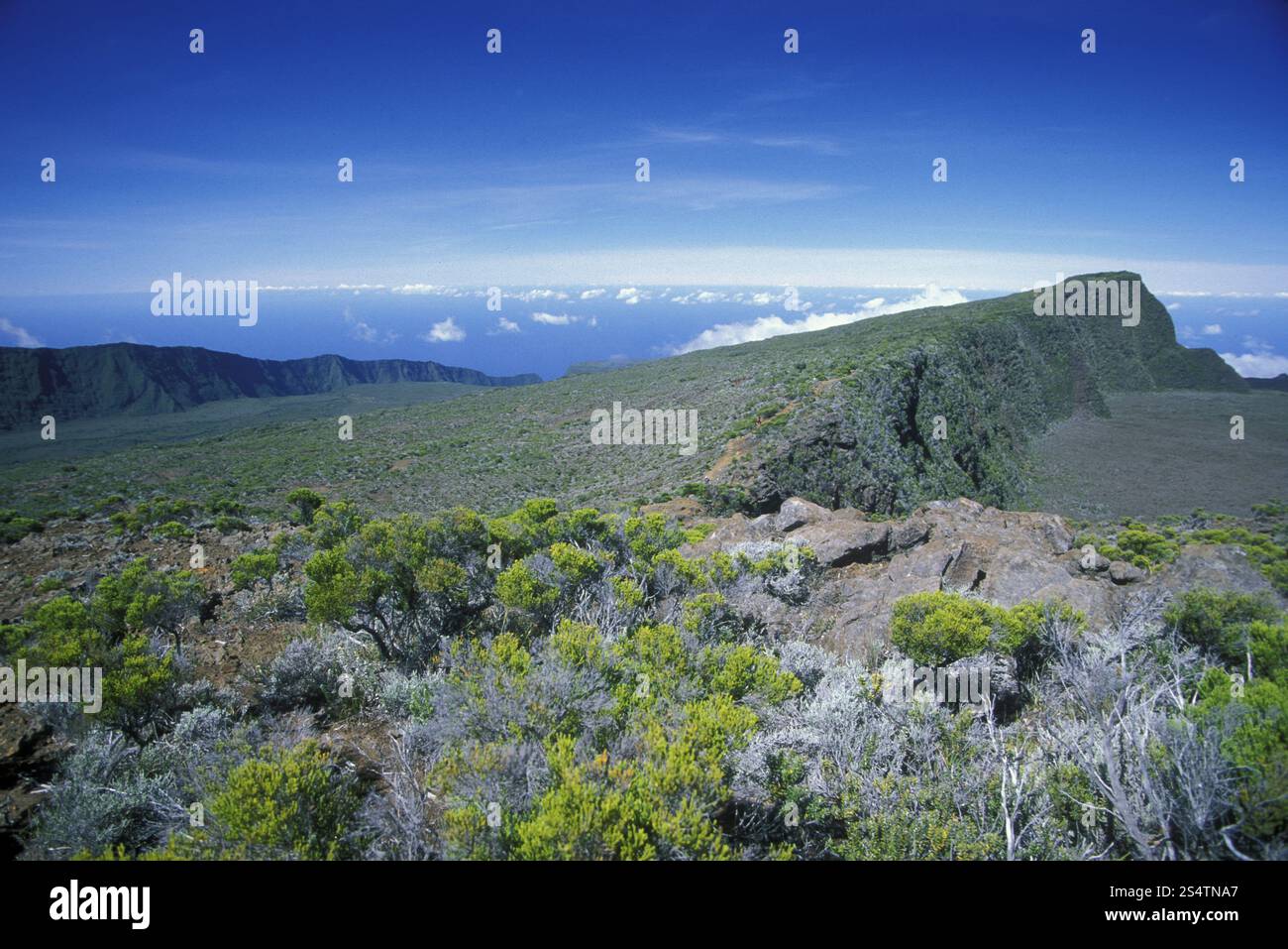 The Landscape allrond the Volcano Piton de la Fournaise on the Island ...