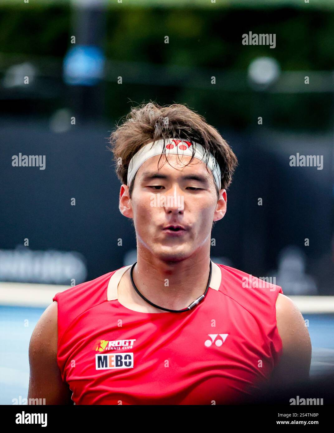 Melbourne, Australia. 12th Jan, 2025. Chinese tennis player Bu ...