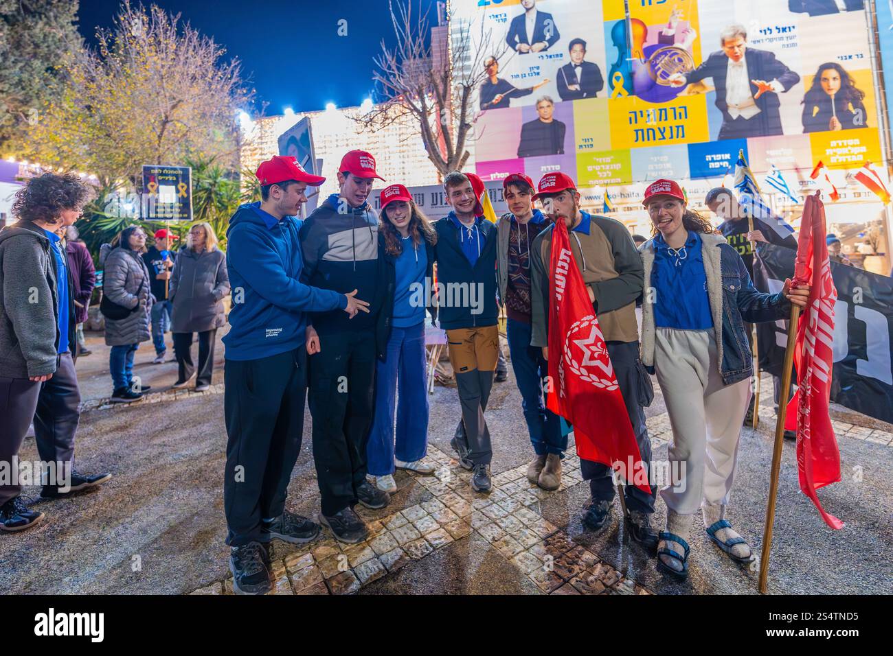 Haifa, Israel - January 11, 2025: Group of Hashomer Hatzair youth ...